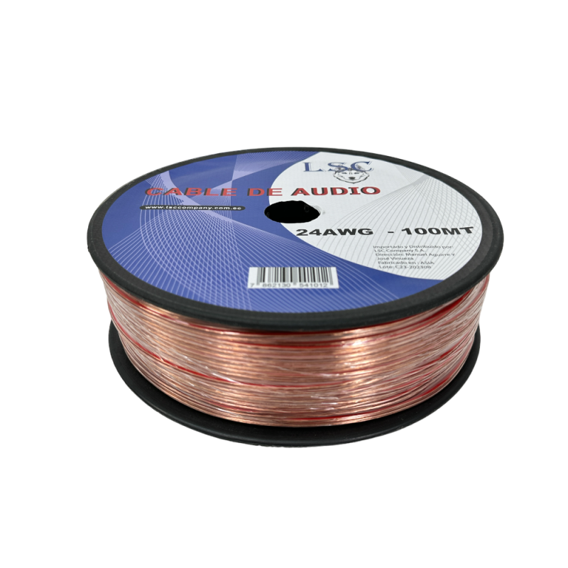 CABLE PARLANTE 2X16 TRANSPARENTE 100 MT - LSC STORE