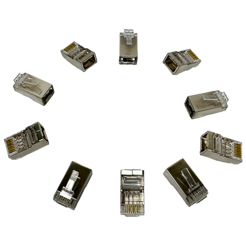 CONECTOR RJ45 CAT6 BLINDADO PACK X 10 UNIDADES - LSC STORE